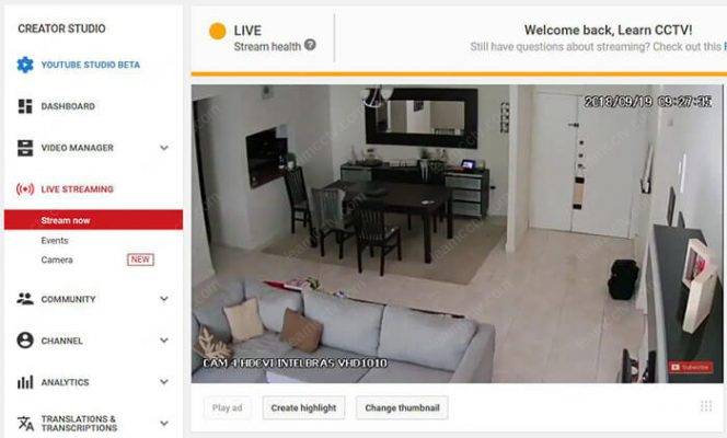 How to stream a security camera to YouTube Live (IP camera or DVR ...